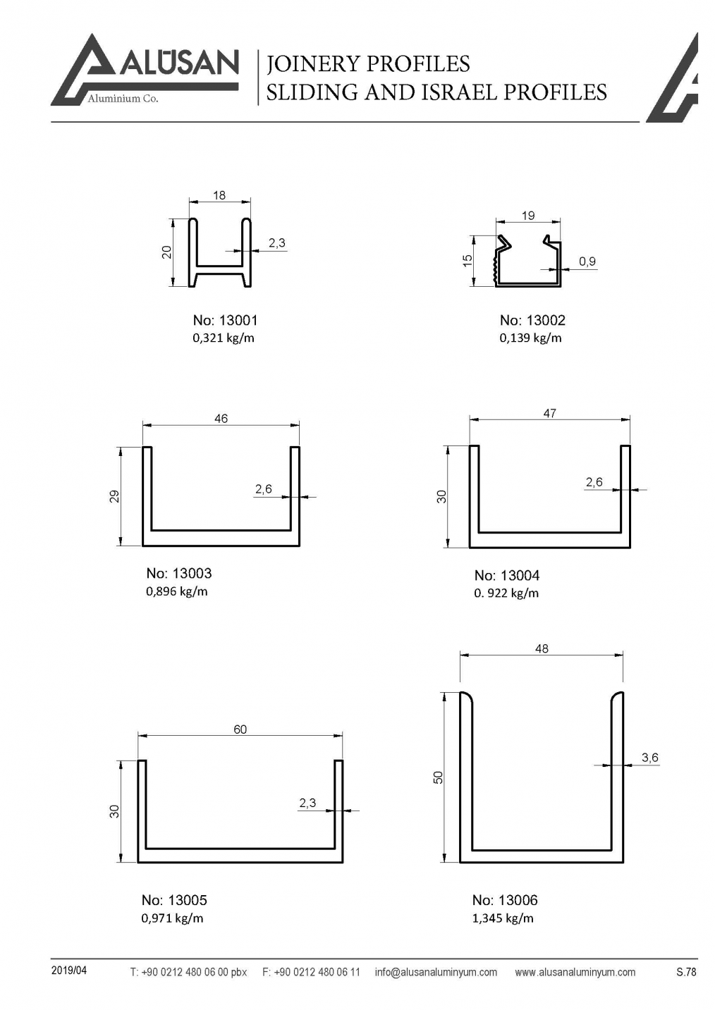 Sliding And Israel Profiles :: Alusan Aluminum Co.
