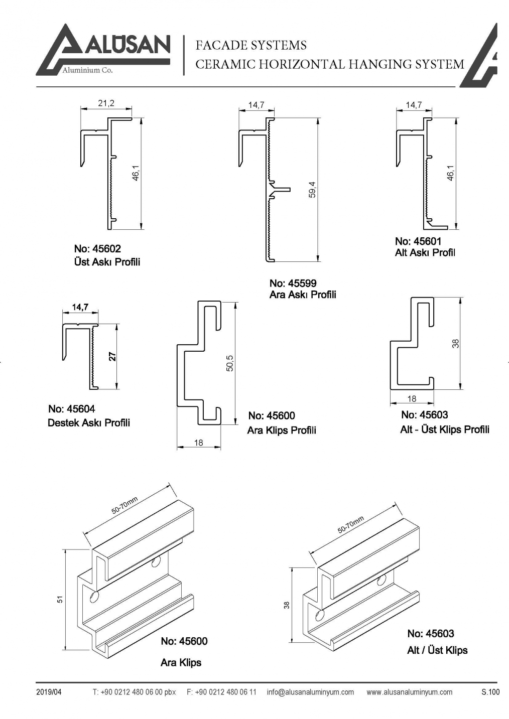 Ceramic Horizontal Hanging System :: Alusan Aluminum Co.
